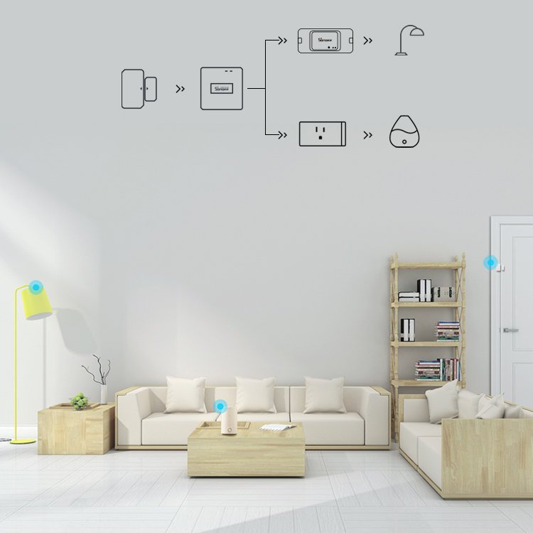 Sonoff SNZB-04 ZigBee (patareiga) ukse või akna andur sensor valge ...